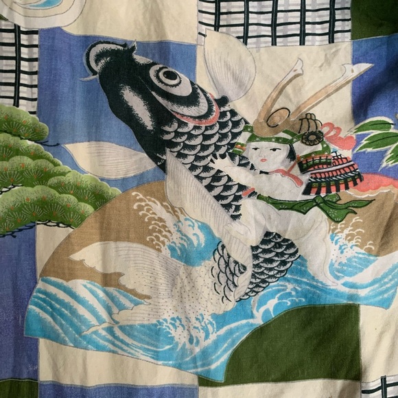 Vintage | Jackets & Coats | Vintage Japan Coy Fish Spirit Guide Rayon ...